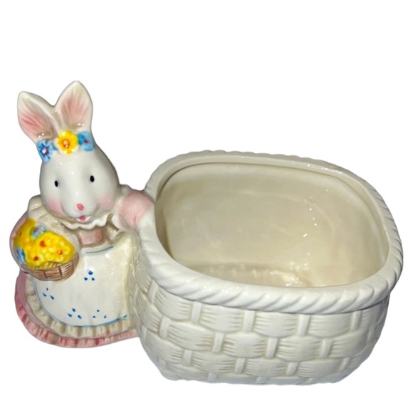 Accents | Mama Bunny Glazed Ceramic Planter Candy Dish Vintage Basket ...